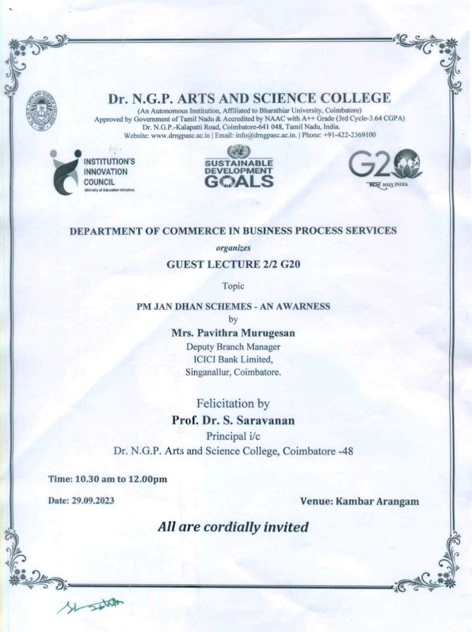 Best Arts College in Coimbatore - Dr.N.G.P. Arts and Science College