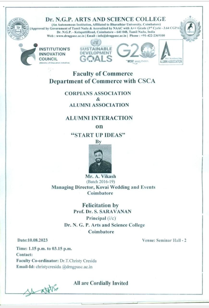 Best Arts College in Coimbatore - Dr.N.G.P. Arts and Science College